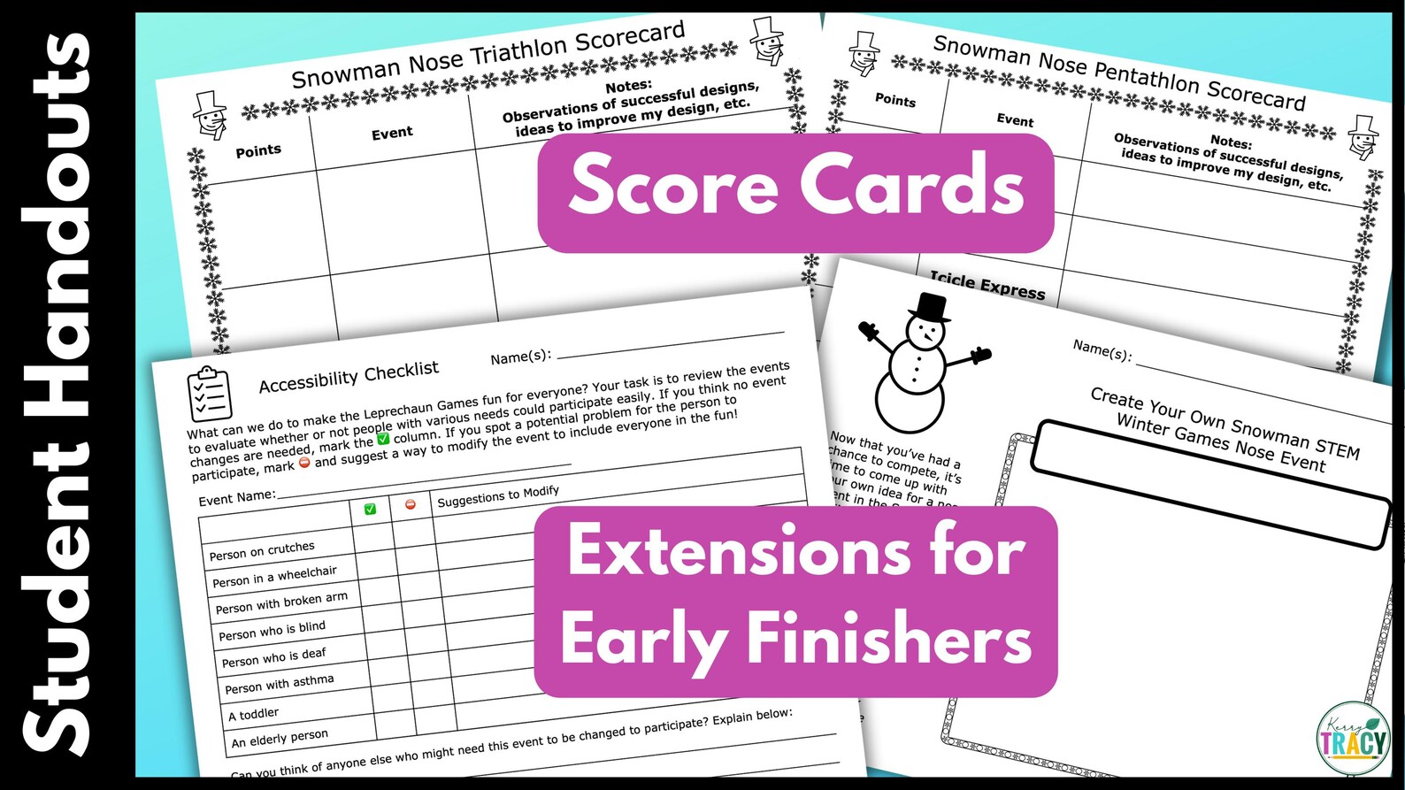 Snowman STEM Winter Games: Hands-on Science Activities (digital ...