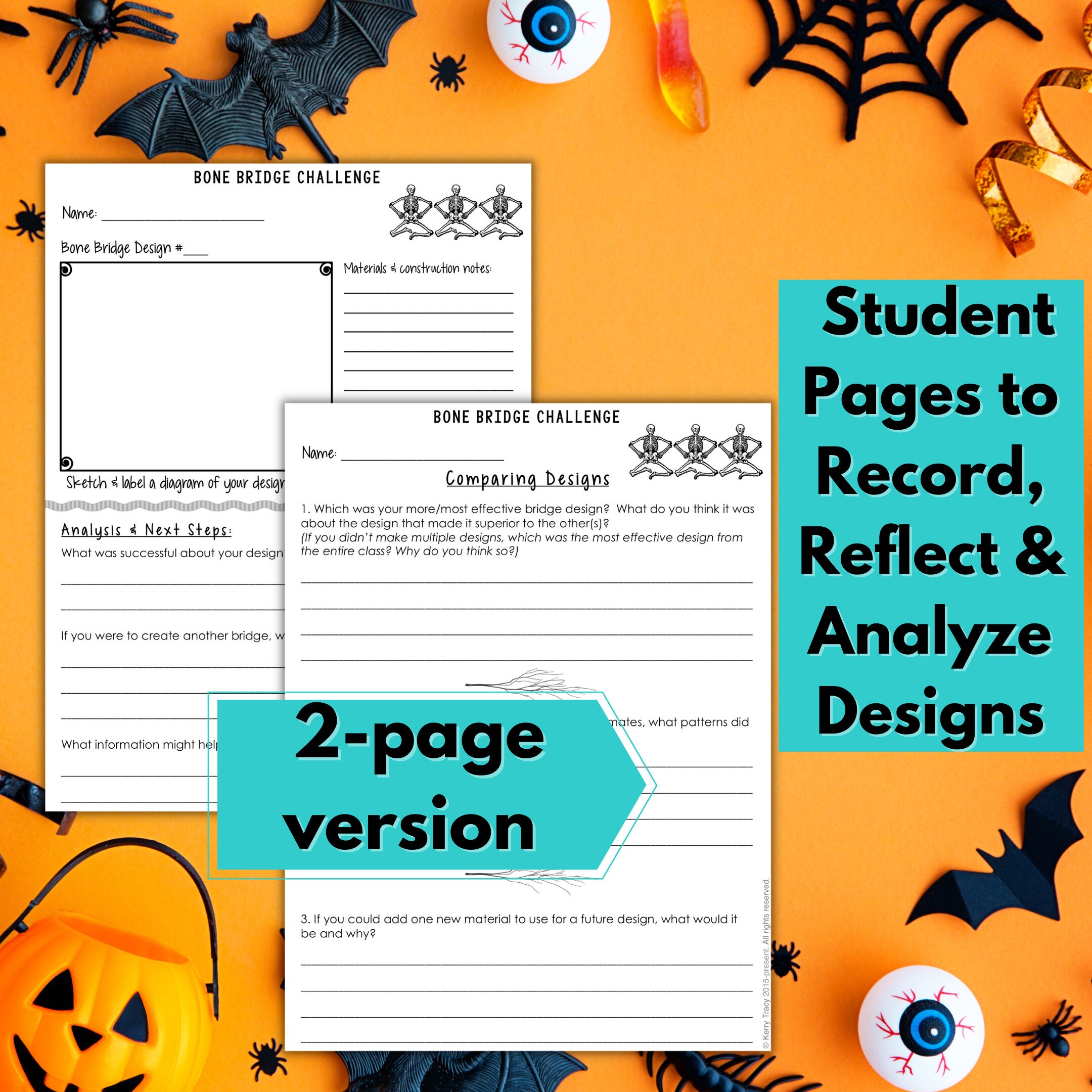 Bone Bridge® Halloween STEM Challenge Activity Download | Homeschool ...