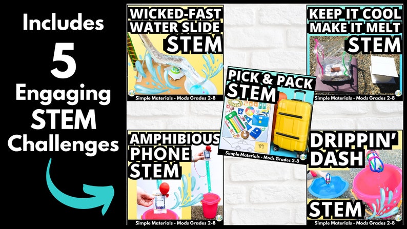 5 Summer STEM Challenge Activity Downloads | End of Year Stem ...