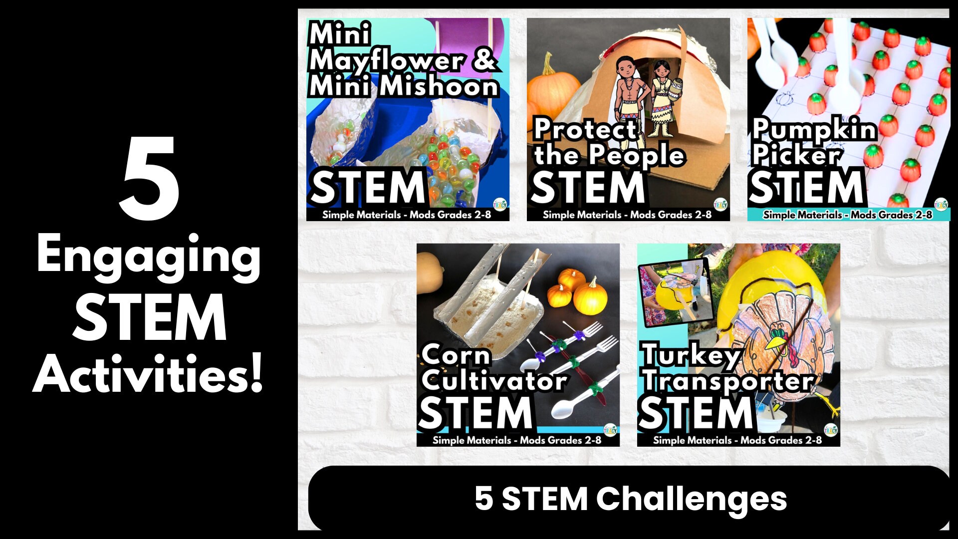 5 Thanksgiving or Fall STEM Challenge Activity Downloads | Fall STEM ...
