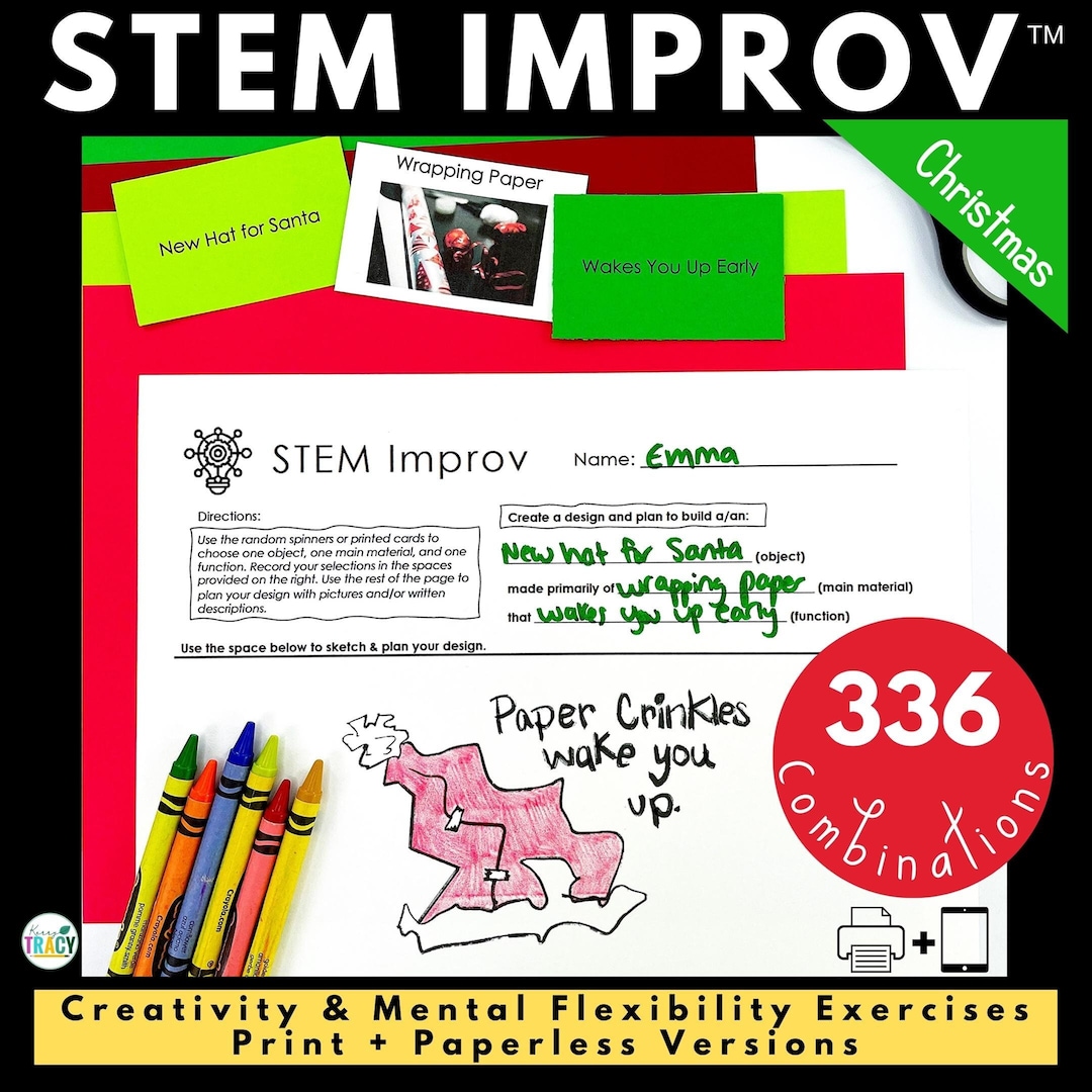 Christmas STEM Challenge Activity Download | Stem IMPROV | Homeschool ...