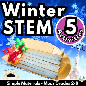 5 Winter STEM Challenge Activities: Homeschool STEAM (digital Download ...