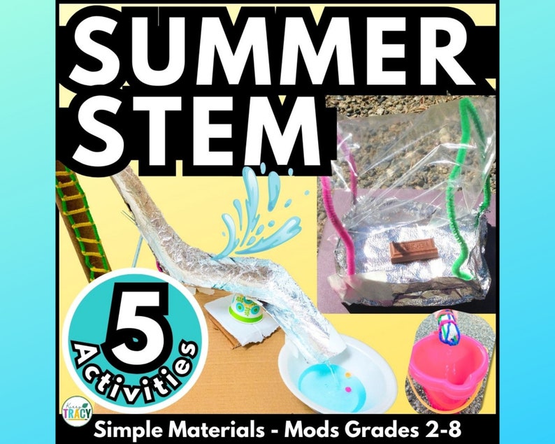 5 Summer STEM Challenge Activity Downloads | End of Year Stem ...