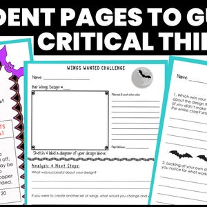 Bat Wings Wanted Halloween STEM Challenge Activity Download ...