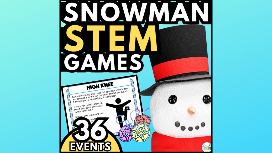 Snowman STEM Winter Games: Hands-on Science Activities (digital ...