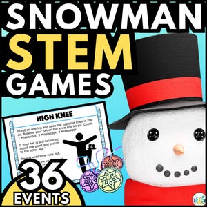 Snowman STEM Winter Games: Hands-on Science Activities (digital ...