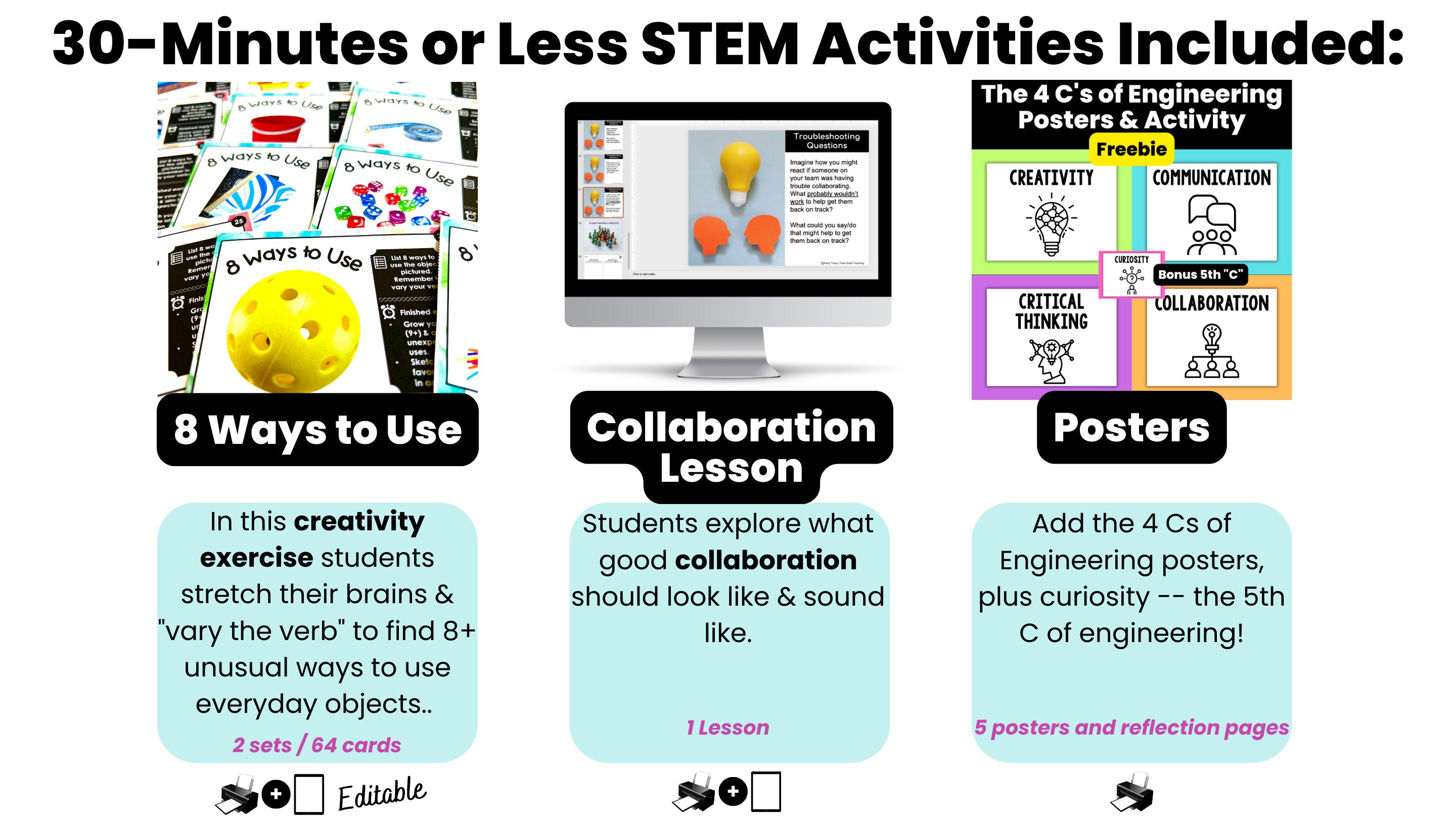 Quick and Easy STEM Activities Bundle | Homeschool Stem | Homeschool ...
