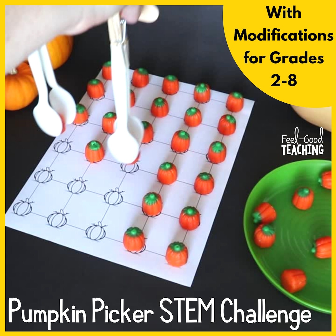 Pumpkin Picker Fall or Thanksgiving STEM Challenge Activity Download ...
