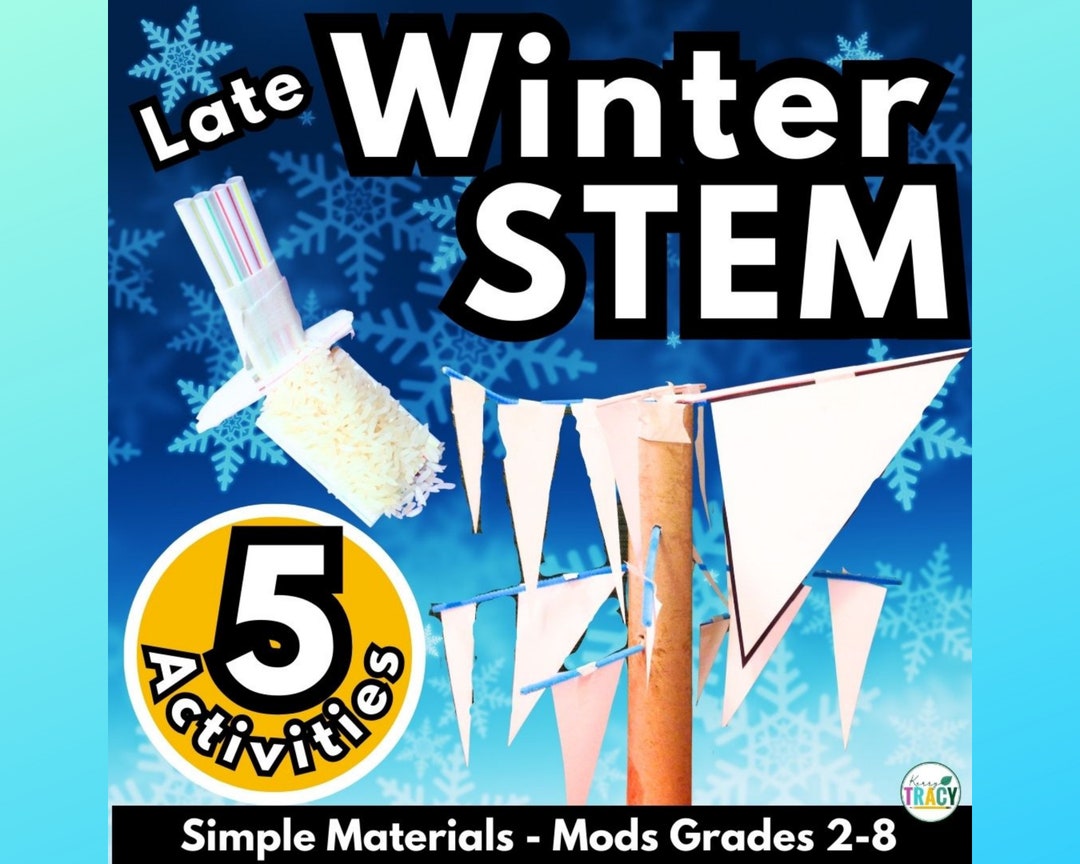 5 Late Winter STEM Challenge Activities: Grades 2-8 (digital Download ...