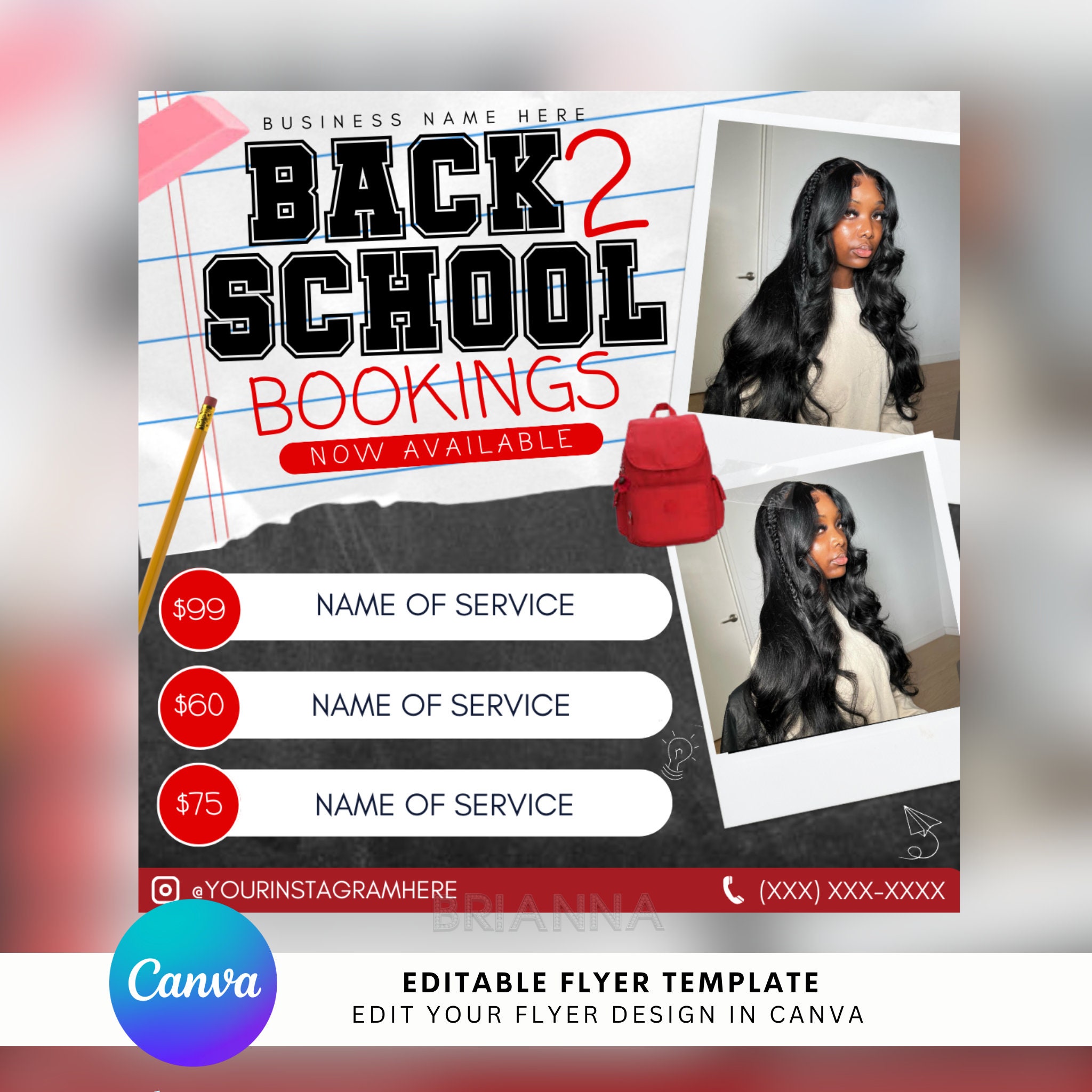 Back to School Booking Available Flyer Back 2 School Flyer - Etsy