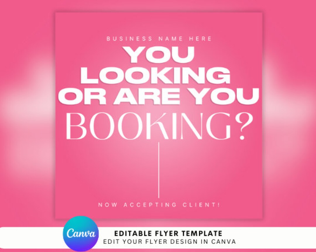 Editable Book Now Flyer, Appointment Now Available, Diy Book Now Flyer ...
