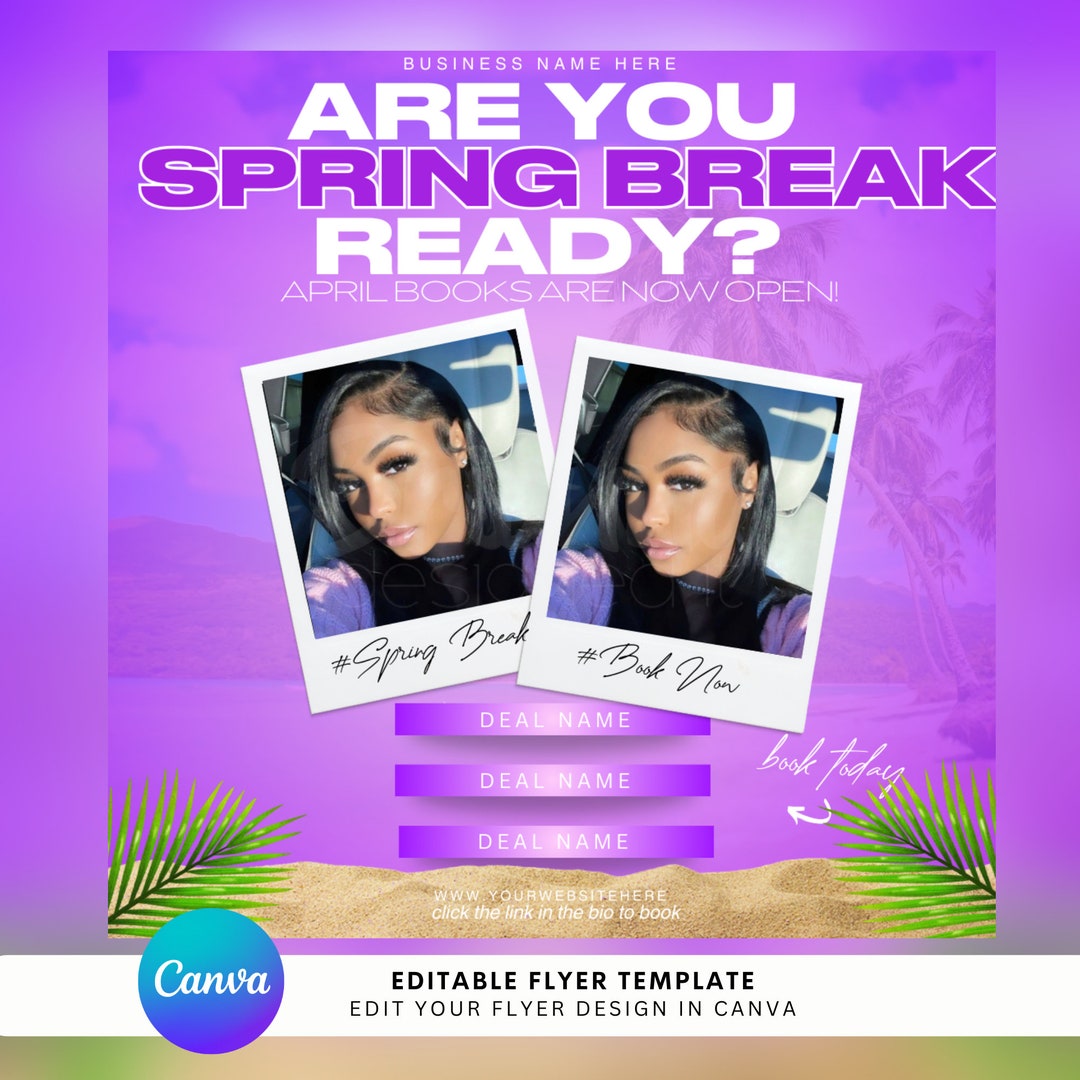 Spring Break Flyer, Spring Flyer, April Flyer, April Books, Spring Sale ...