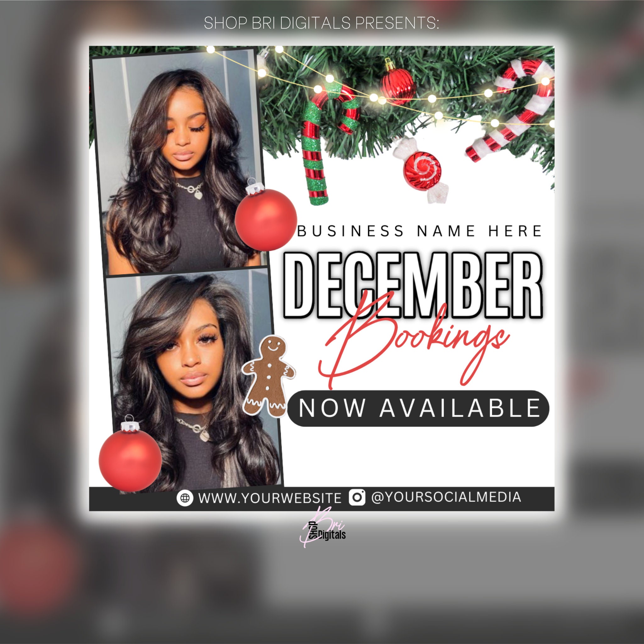 Christmas Book Now and Christmas Sale Flyer MUA, Lash Tech, Nail Tech ...