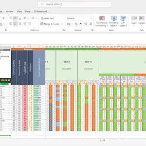 Skills / Competency Tracker (rev 1.0 - Excel) - Etsy