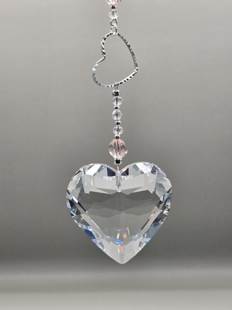 Crystal Heart Suncatcher - Etsy