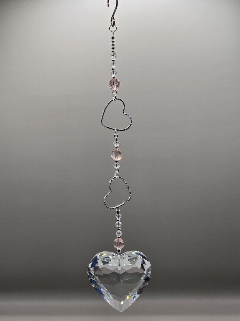 Crystal Heart Suncatcher - Etsy