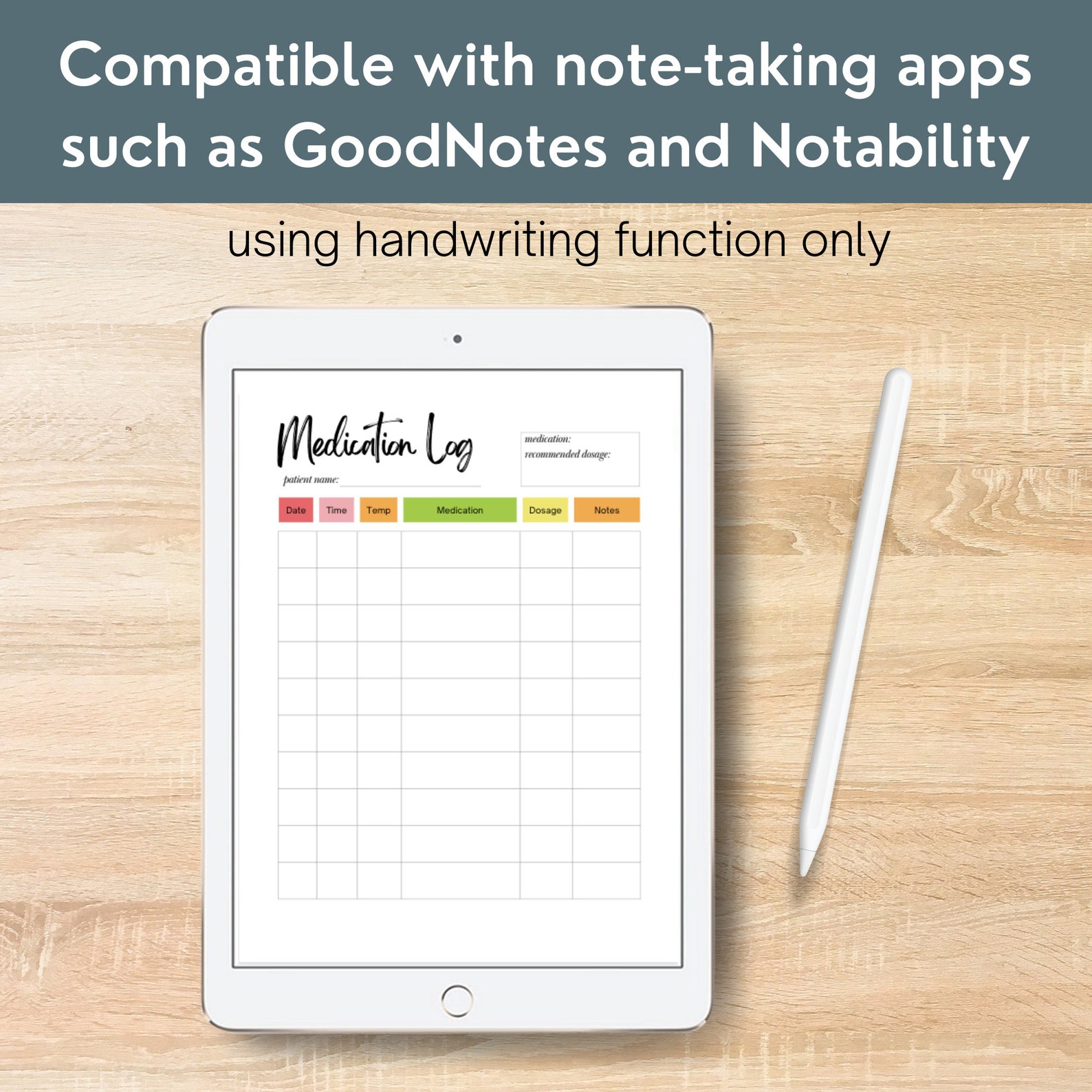 Printable Medication Log, Sick Day Log, Children's Medication Tracker ...