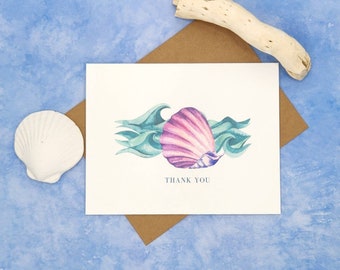 Seashell Thank You Cards - Etsy
