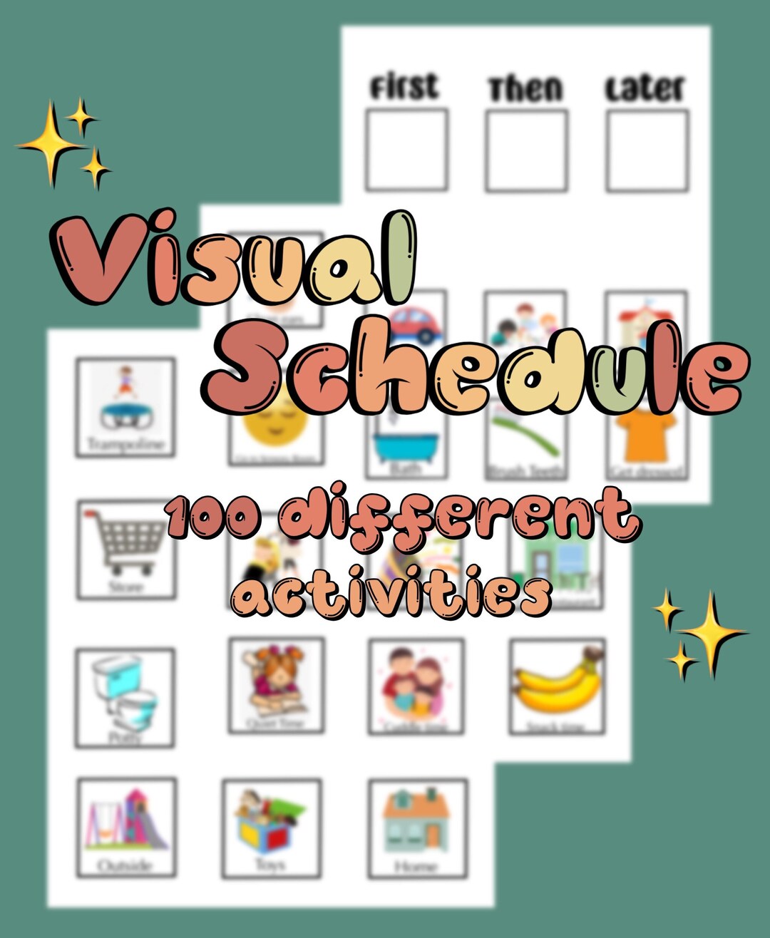 VISUAL SCHEDULE PDF Download Autism Tool - Etsy