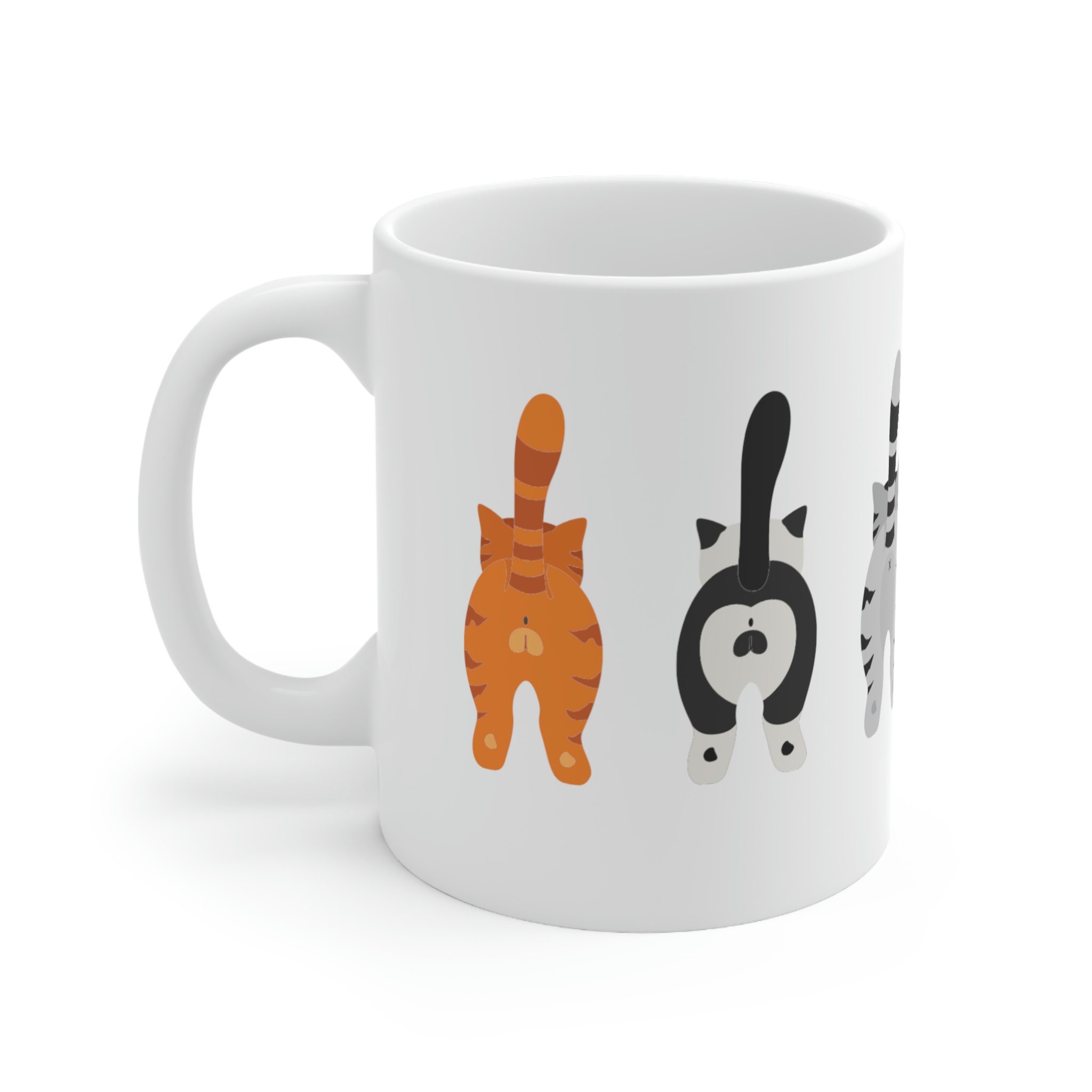 Cat Butts Mug, Funny Cat Butt Mug for Cat Lover, Cat Mom Gift Mug, Cat ...