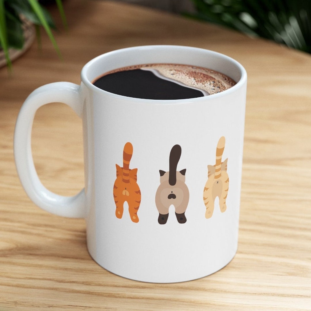 Cat Butts Mug, Funny Cat Butt, Cat Lover Mug - Etsy