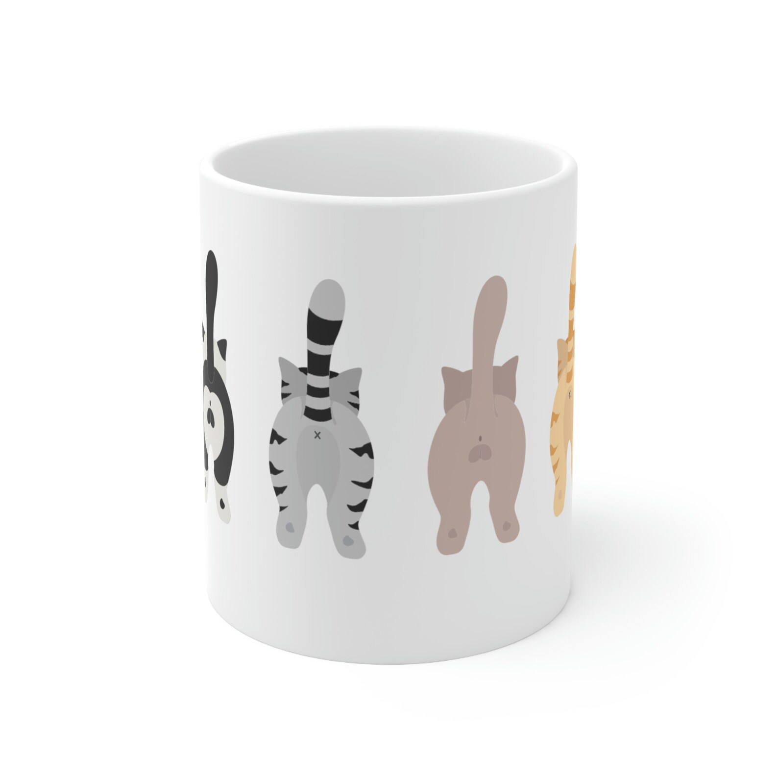 Cat Butts Mug, Funny Cat Butt Mug for Cat Lover, Cat Mom Gift Mug, Cat ...