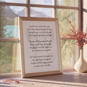 Cat Memorial Poem DIGITAL DOWNLOAD, Cat Memorial PRINTABLE Wall Art ...