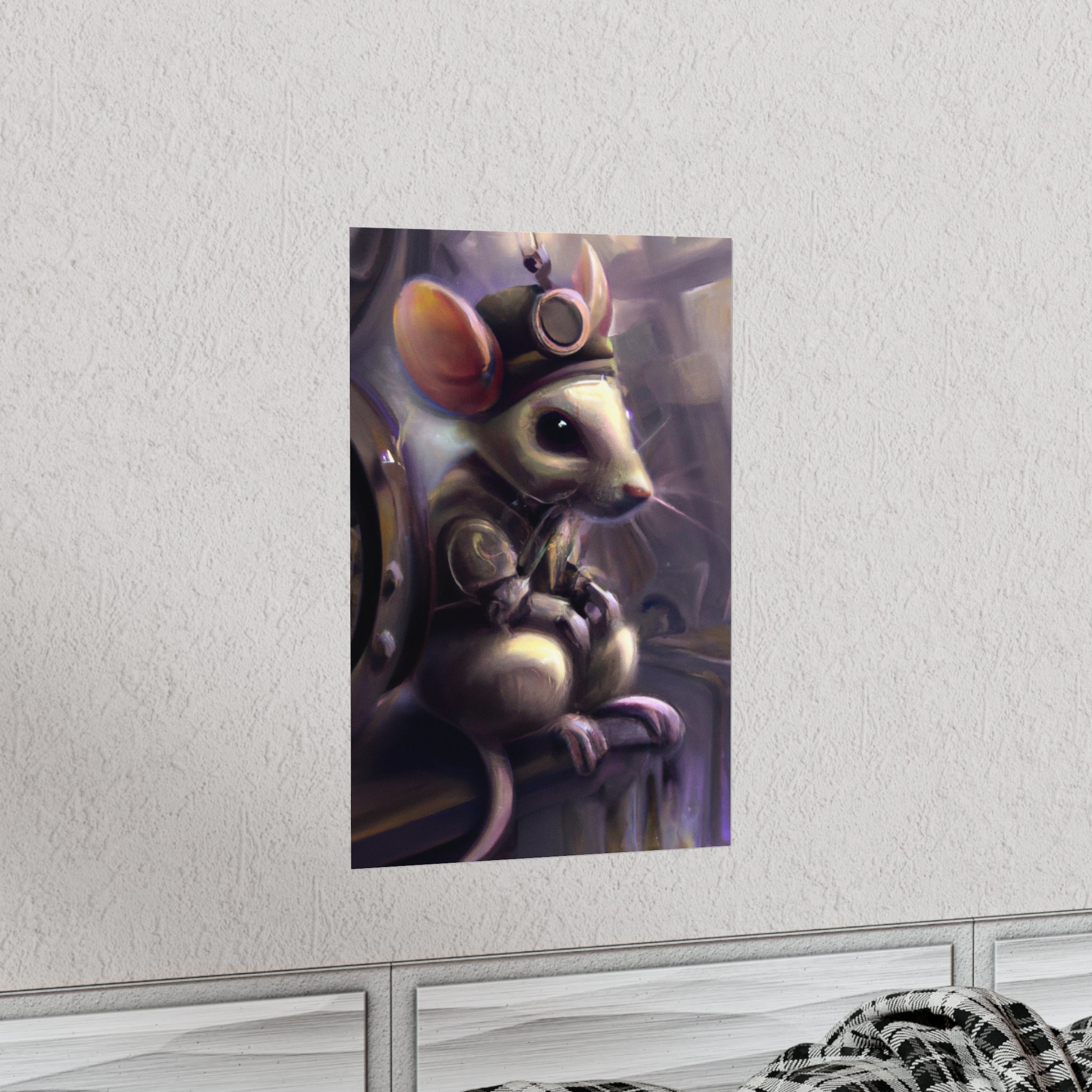 Steampunk Mouse Poster, Steampunk Wall Art, Steampunk Animal Poster Art ...