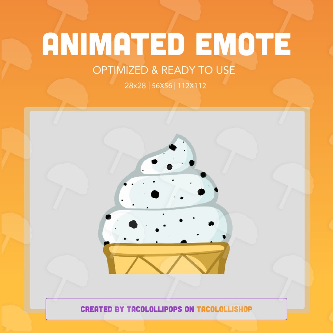 Cookies N Cream Ice Cream - Animated Emote Vanilla/cookies/food/ice ...
