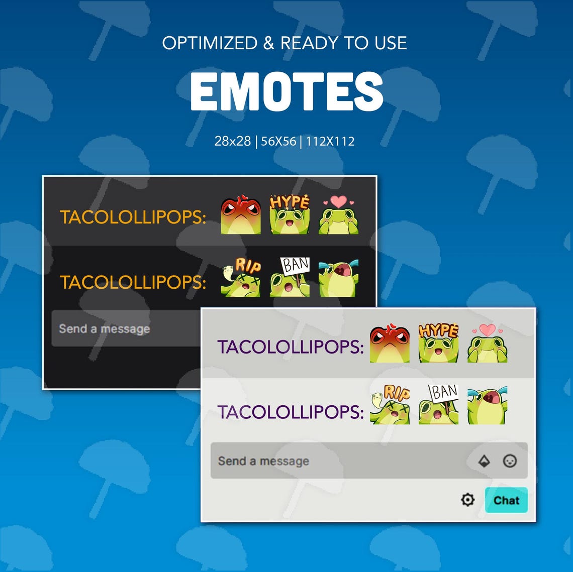 FROG EMOTES | Twitch | Discord | Youtube | Streaming | Cute Kawaii ...
