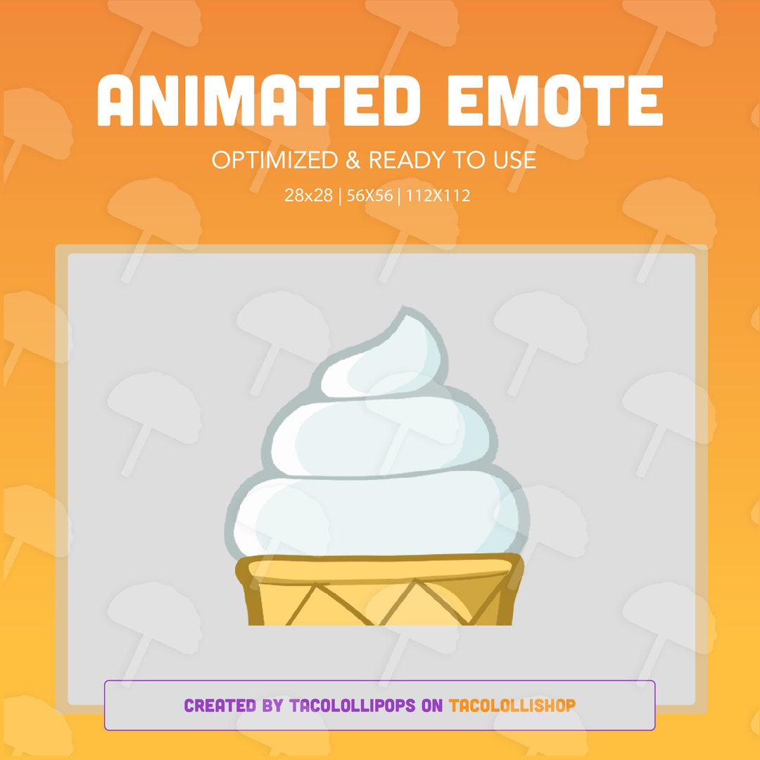 Vanilla Ice Cream - Animated Emote Vanilla/food/ice Cream Emote for Use ...