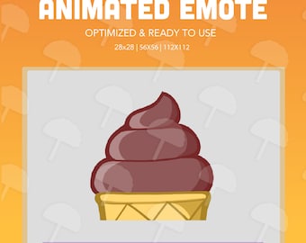 Chocolate Ice Cream - Animated Emote Chocolate/food/ice Cream Emote for ...