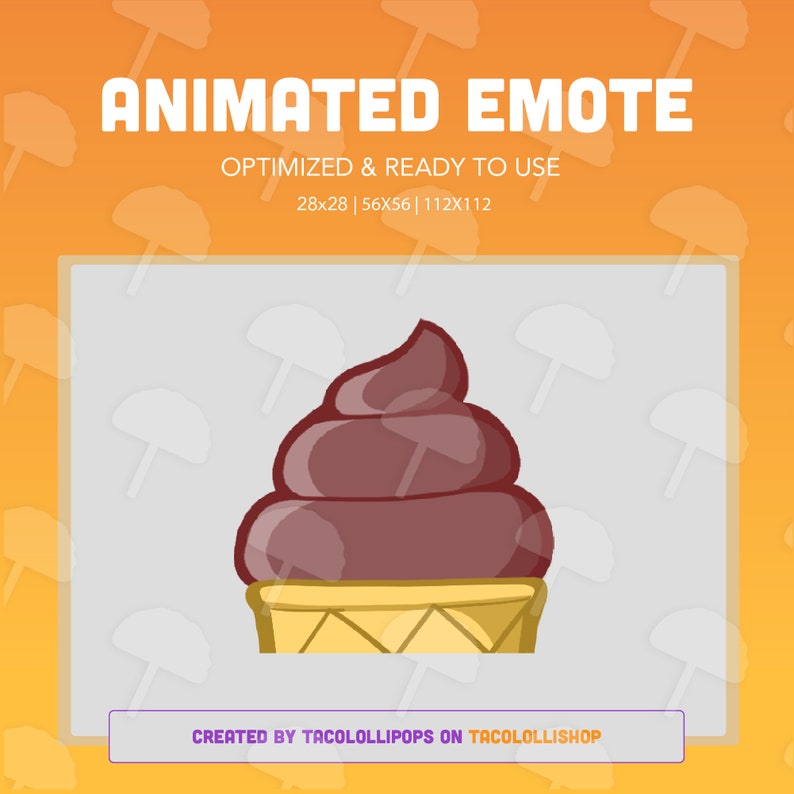 Chocolate Ice Cream - Animated Emote Chocolate/food/ice Cream Emote for ...