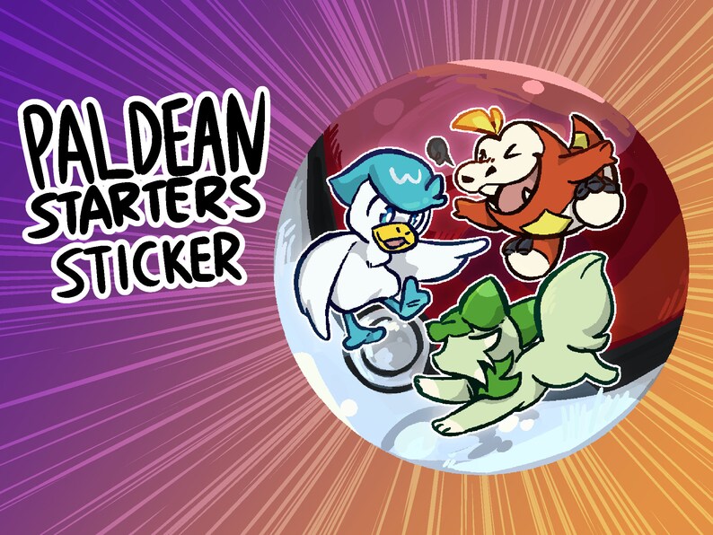 Paldean Starters Sticker - Etsy