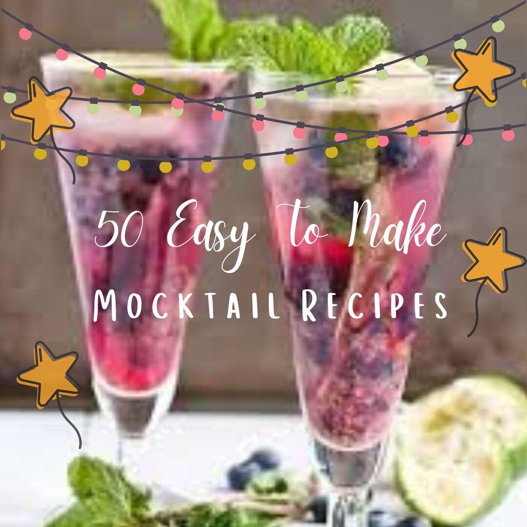 50 Easy to Make Mocktail Recipe Ideas - Instant Download - Etsy