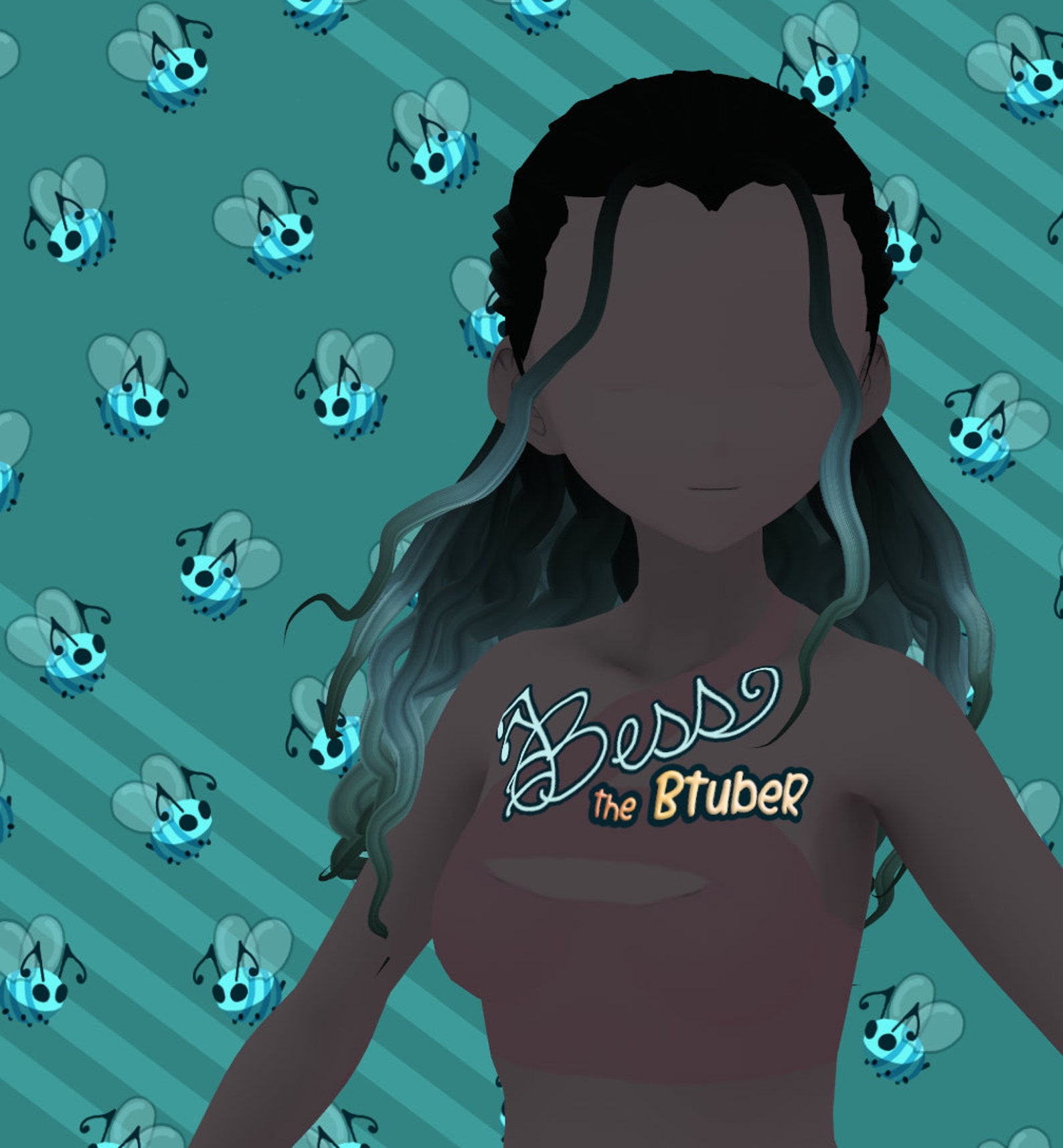 Half up Wavy Long Vroid Hair Preset - Etsy