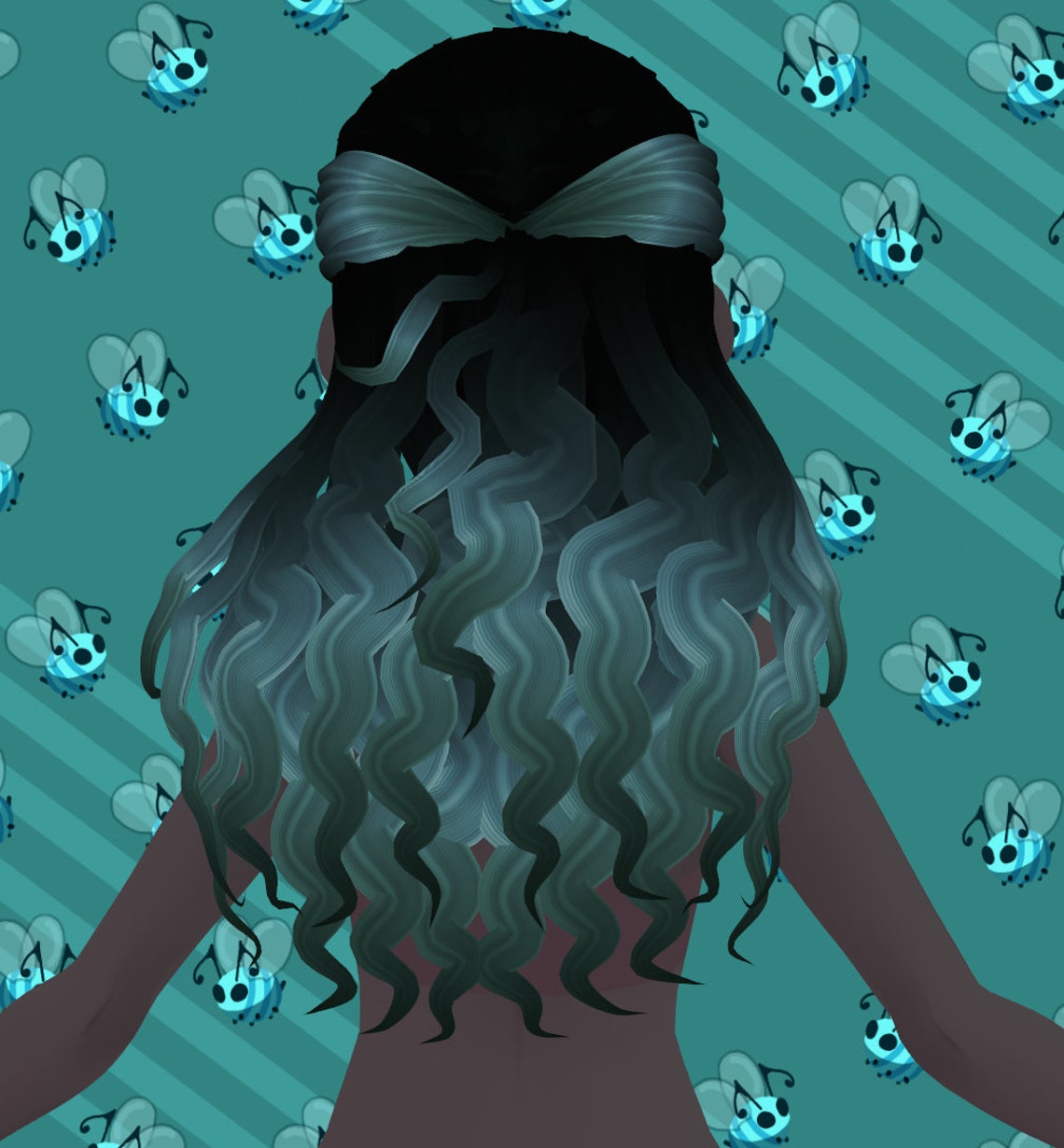 Half up Wavy Long Vroid Hair Preset - Etsy