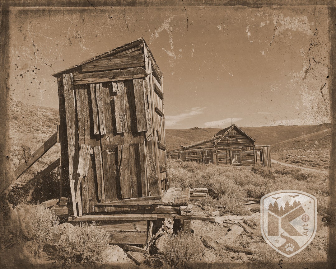 Ghost Town Rustic Outhouse Tin Type Photo Design Download - Etsy