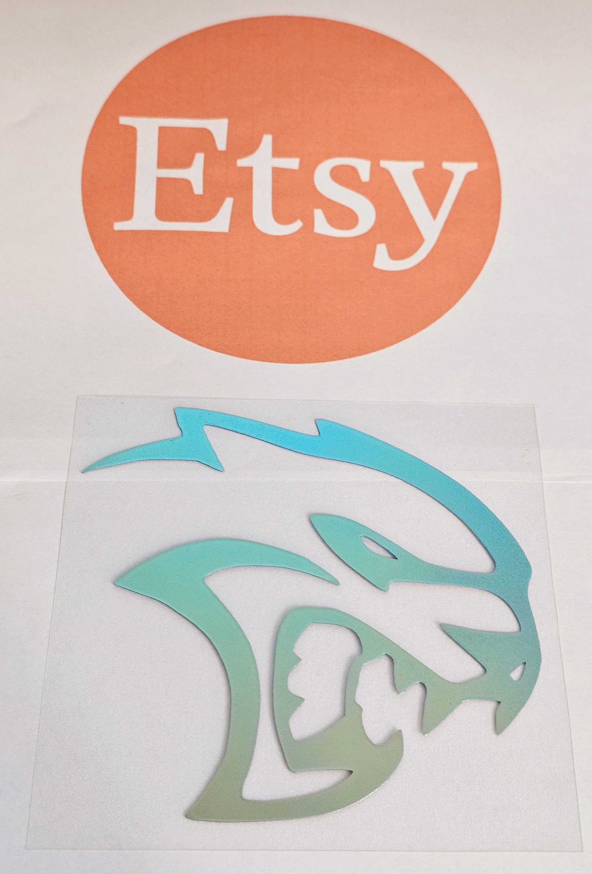 Hellcat Holographic Vinyl Logo Decal Sticker - Etsy