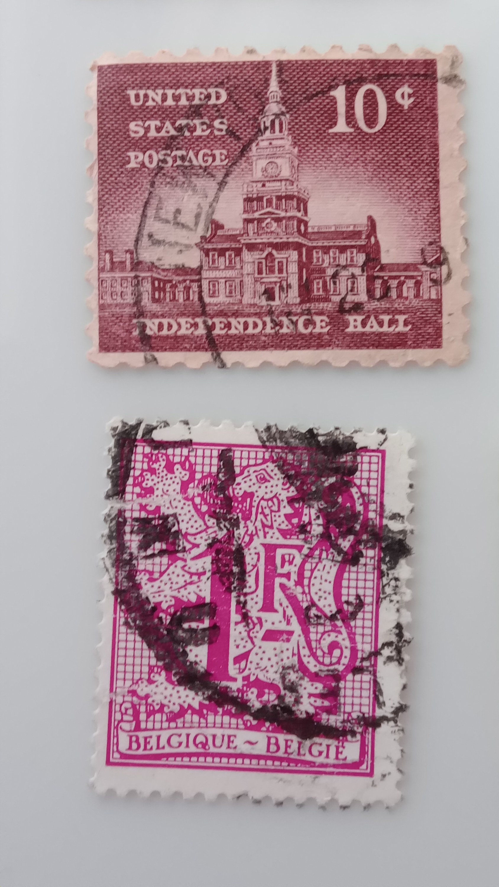 Vintage Pink Postal Stamps From Around the World, Used Postal Stamp ...