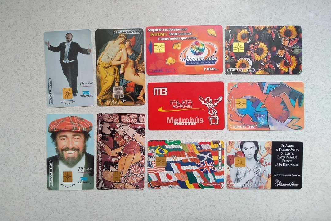 Original Mexican Telephone Used Cards Vintage Phone Cards - Etsy