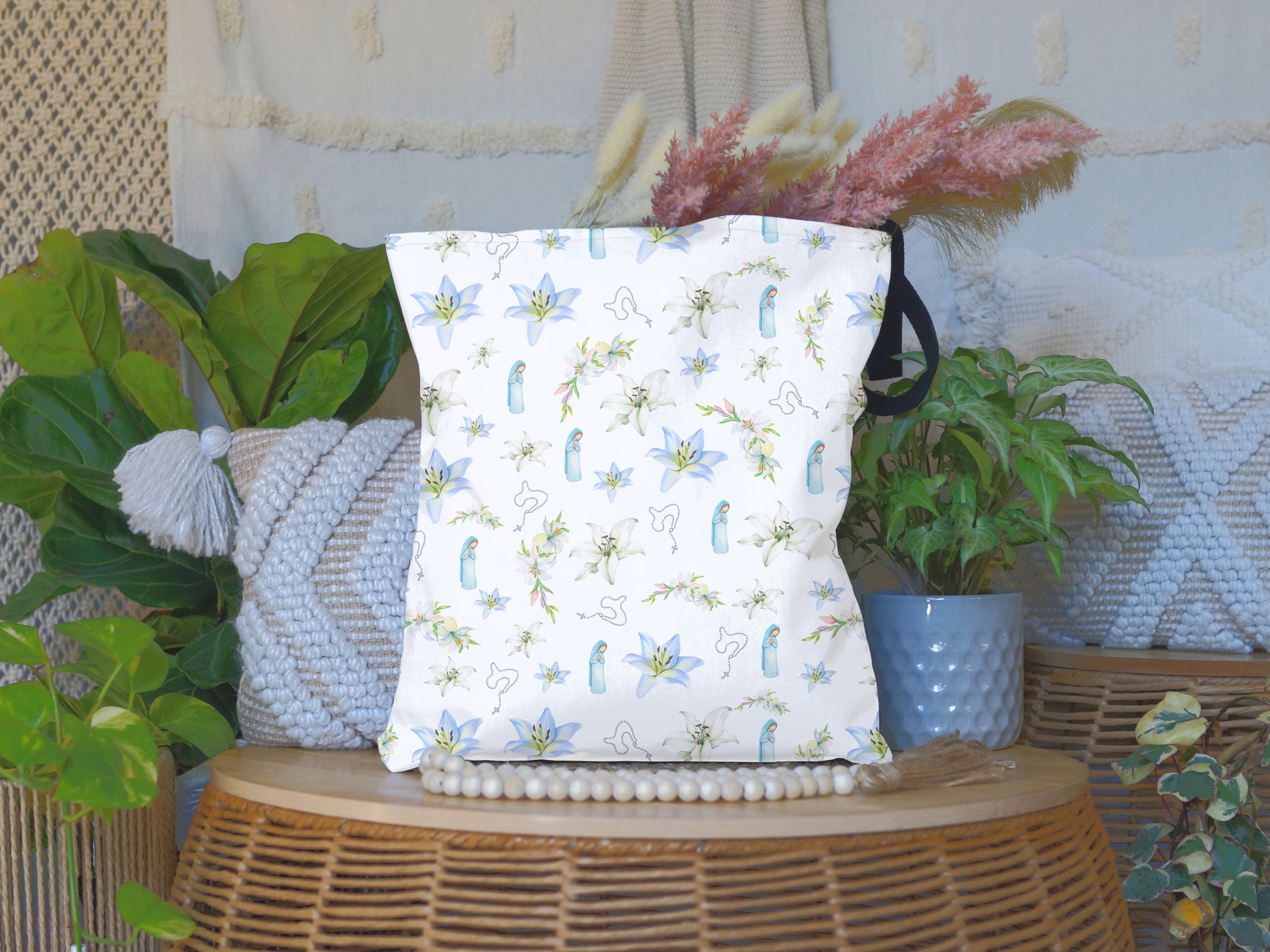 Virgin Mary Catholic Tote Bag Christian Purse Faith Religious Bag ...