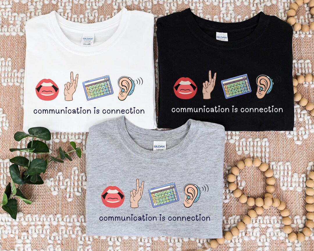 Communication is Connection Speech Therapy Shirts, AAC Shirt, SLP Shirt ...