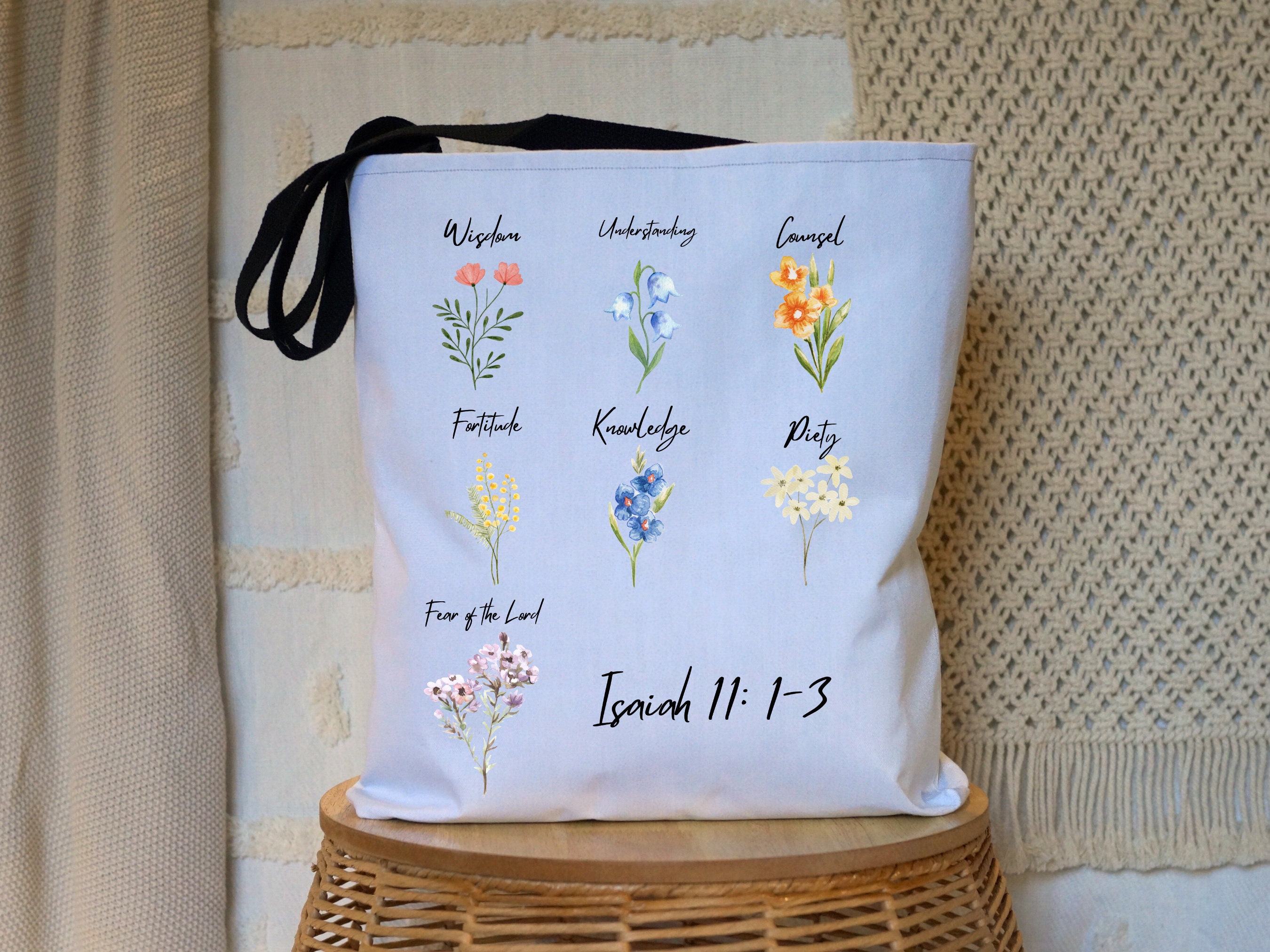 Gifts of the Holy Spirit Confirmation Gift Catholic Tote Bag Faith ...