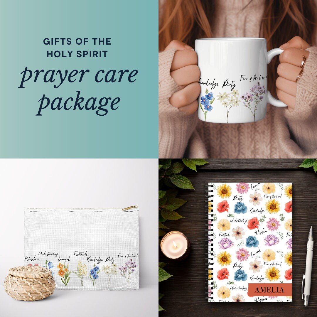Gifts of the Holy Spirit Gift Set Catholic Mug, Custom Prayer Journal ...