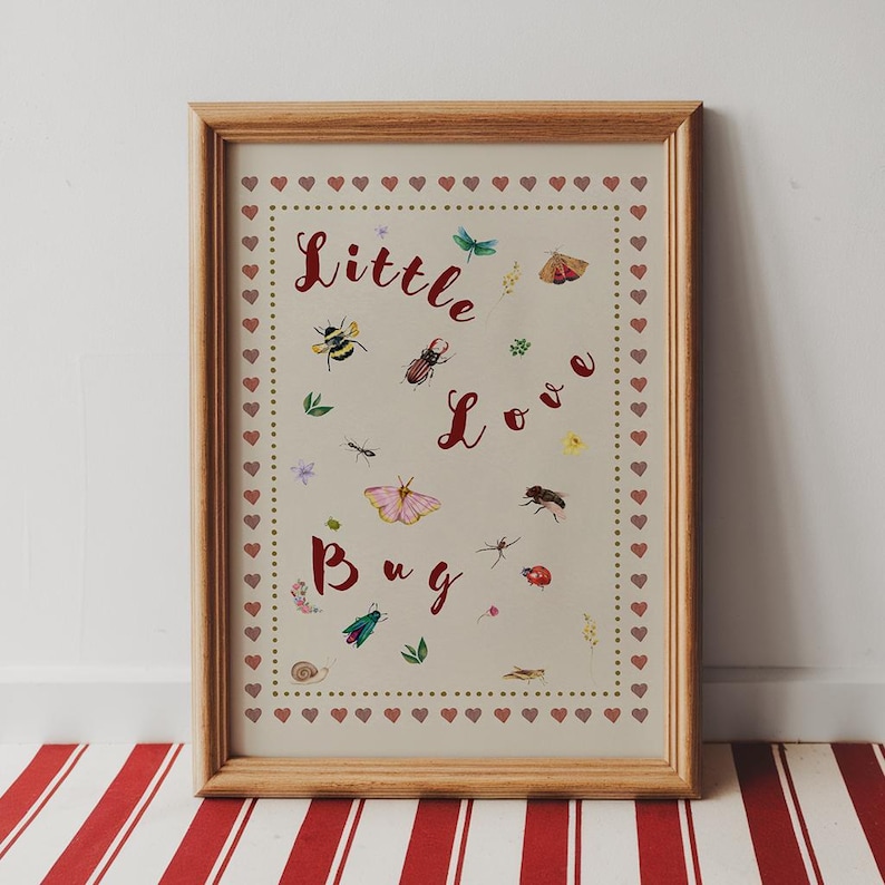 Little Love Bug - Nursery Decor | Baby Room Print | Playroom Poster ...