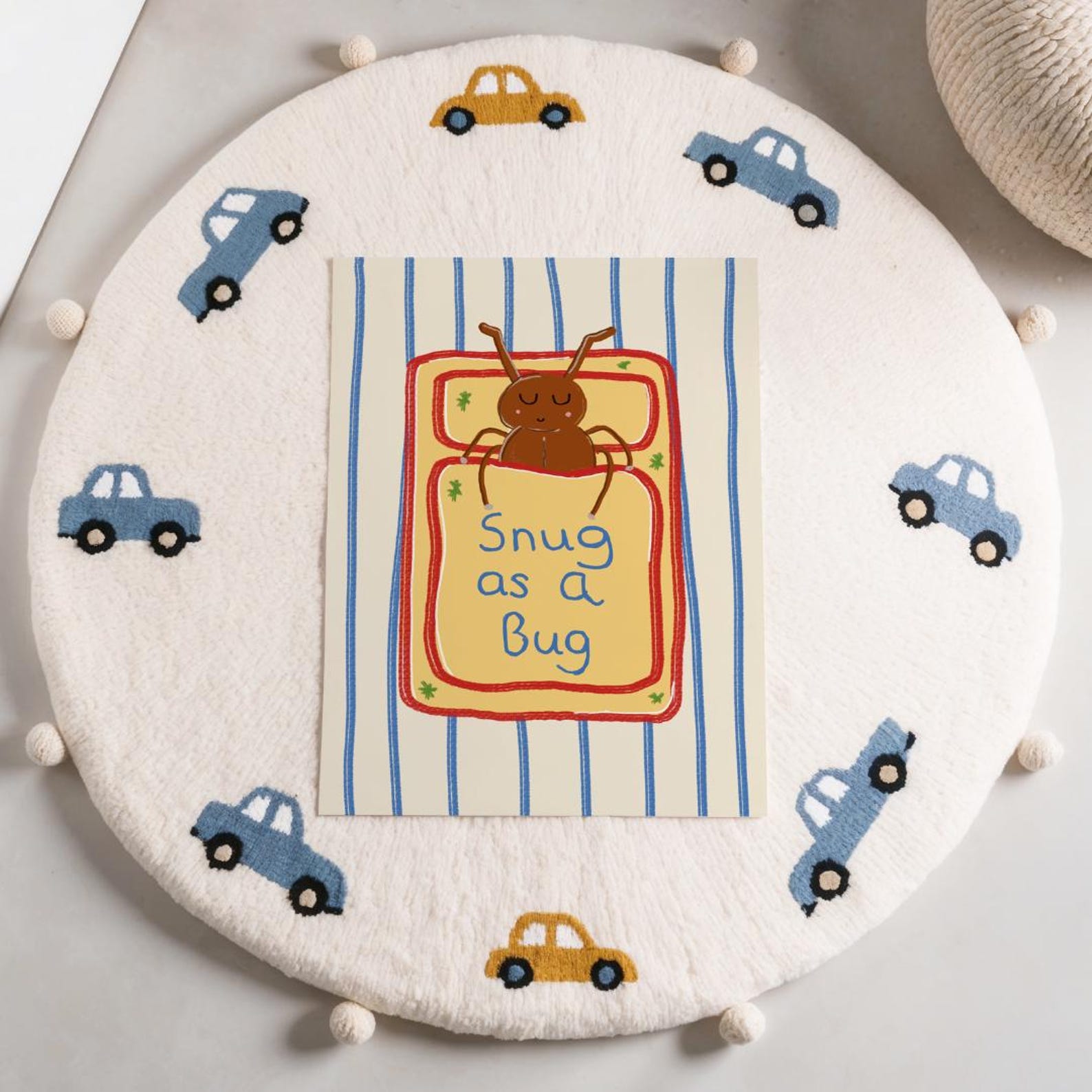 Snug as a Bug - Bright BOYS Room - Toddler Poster - Playroom Print ...