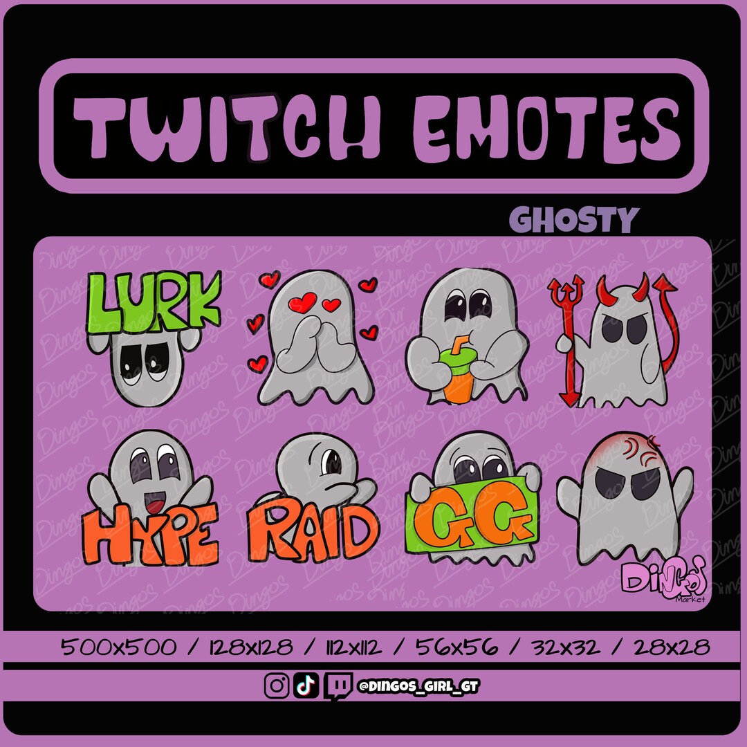 Ghosty Emote, Halloween Ghost, Cute Emote - Etsy