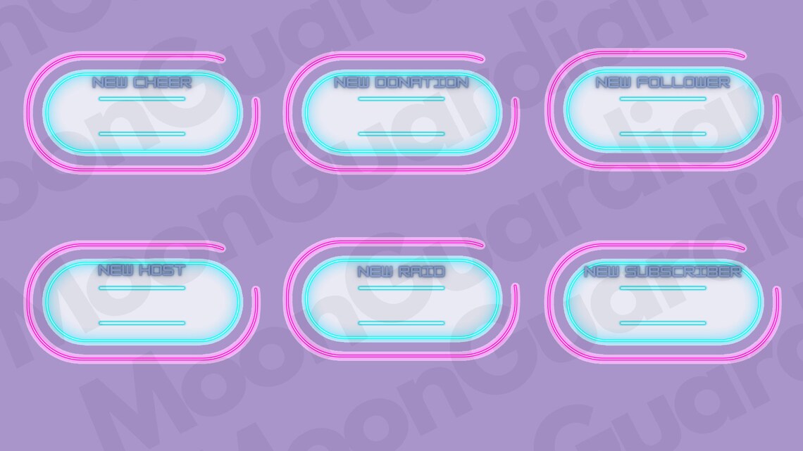 Cool Neon Animated Twitch Overlay for Streaming - Etsy