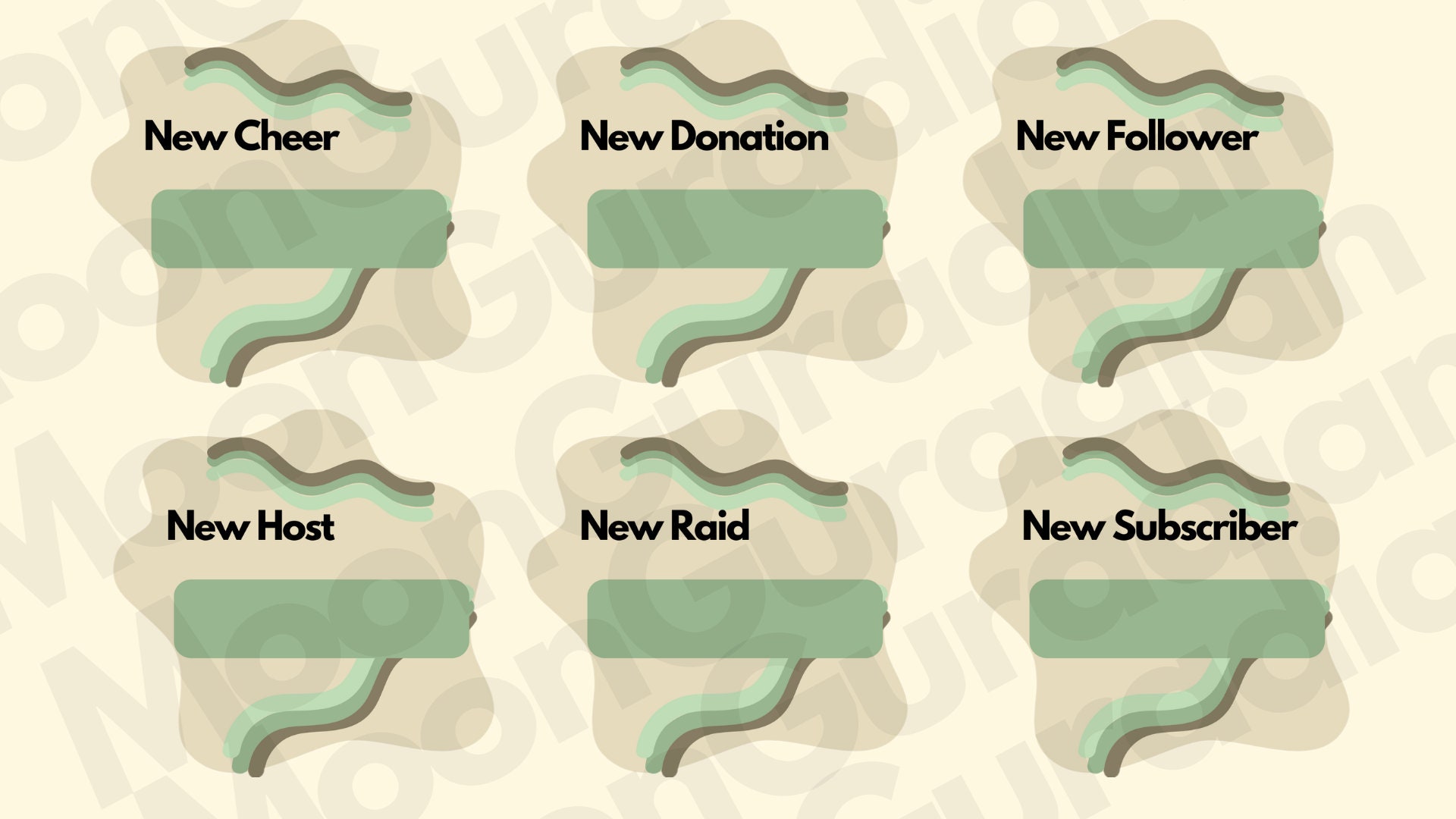 Cool Animated Neutral Earthy Fun Wiggles Twitch Stream Overlay Packet ...